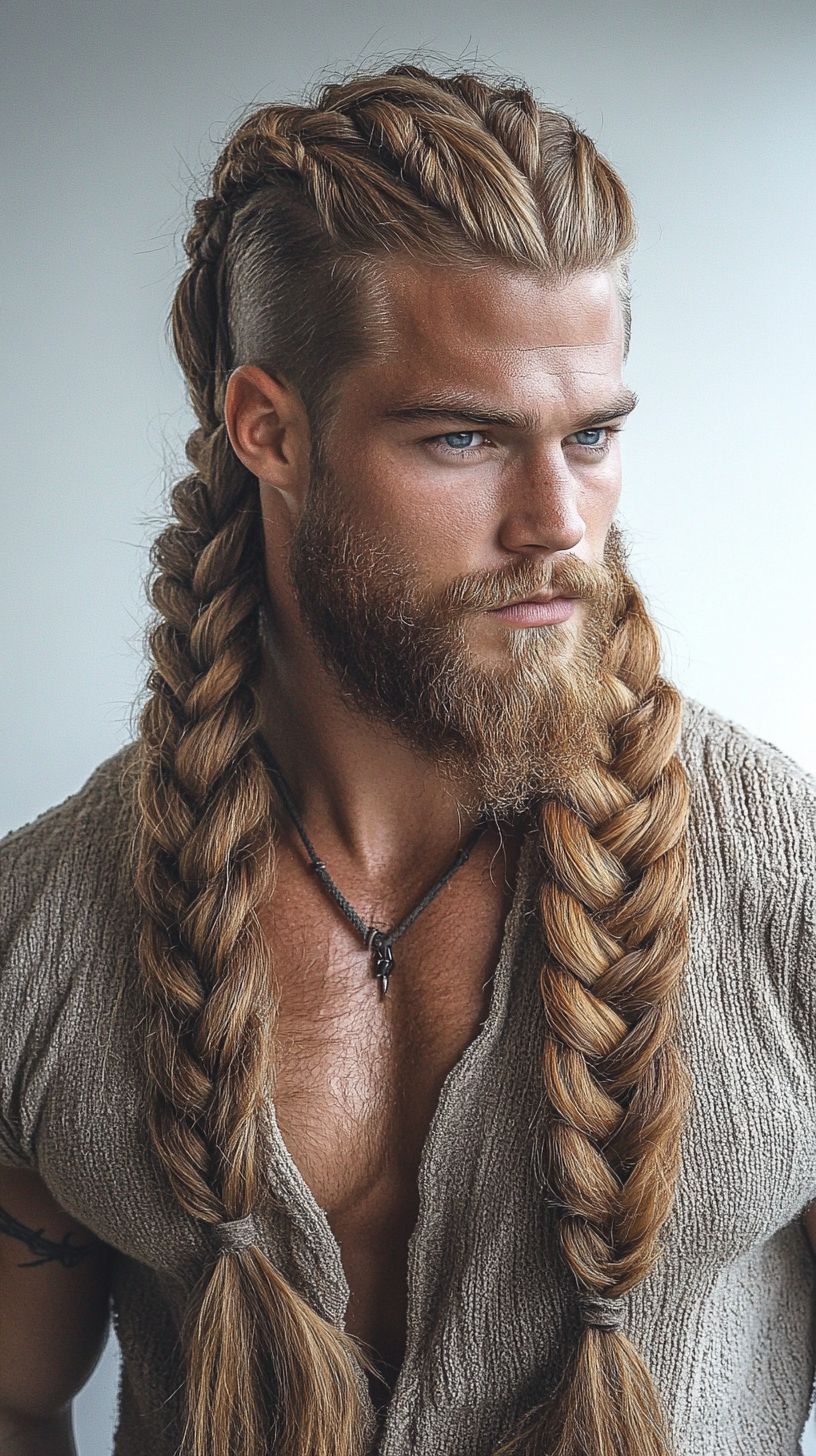 Best Trending 10 Viking Braids Men | How to do Mens Viking Braids ...